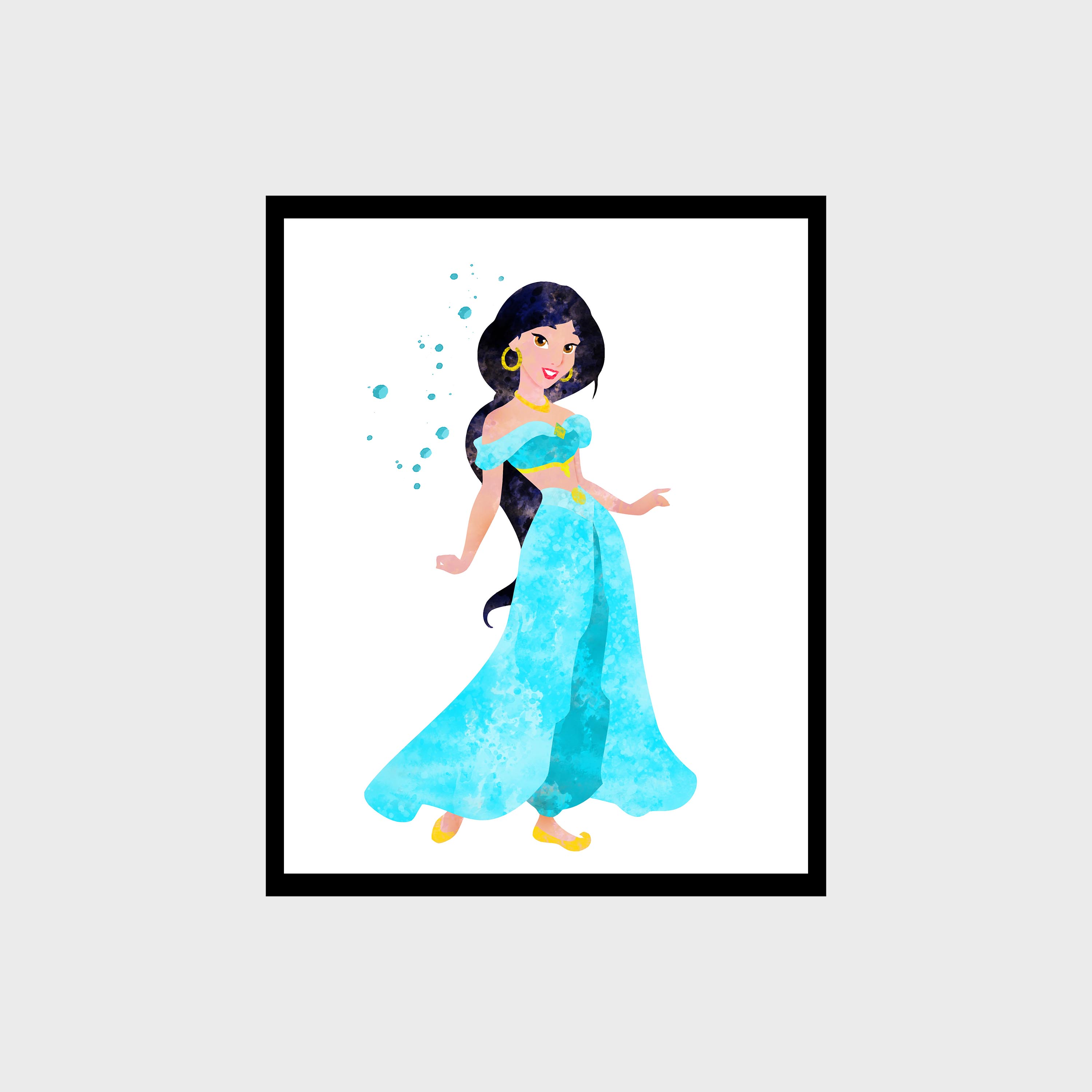 Princess Jasmine Aladdin Disney Art Print Digital Files deco | Inspire ...