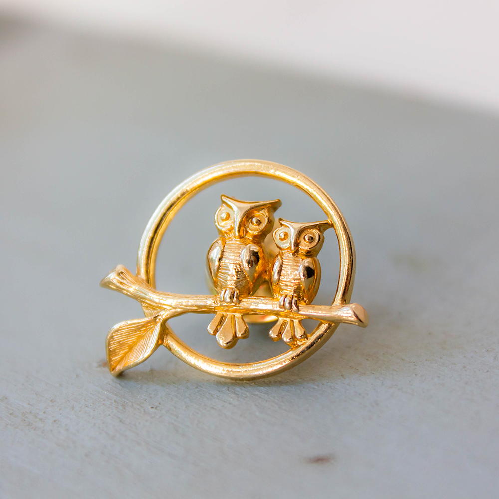 AVON owl pin Vintage small owl pin Gold owl pin | Inspire Uplift