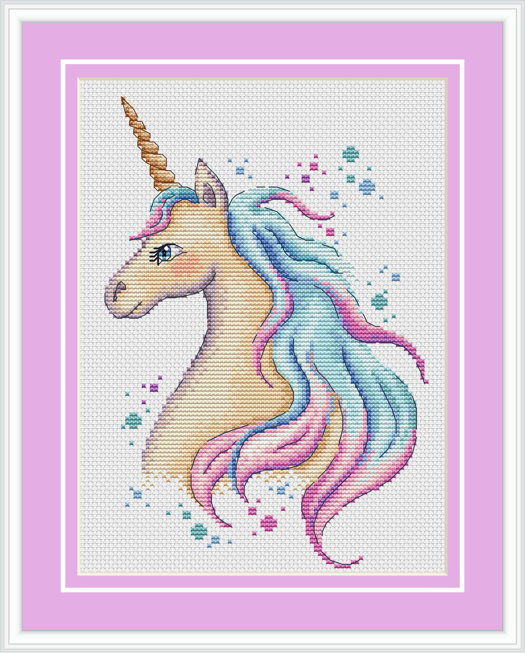Unicorn Cross Stitch Pattern Baby Cross Stitch Pattern Girl | Inspire ...