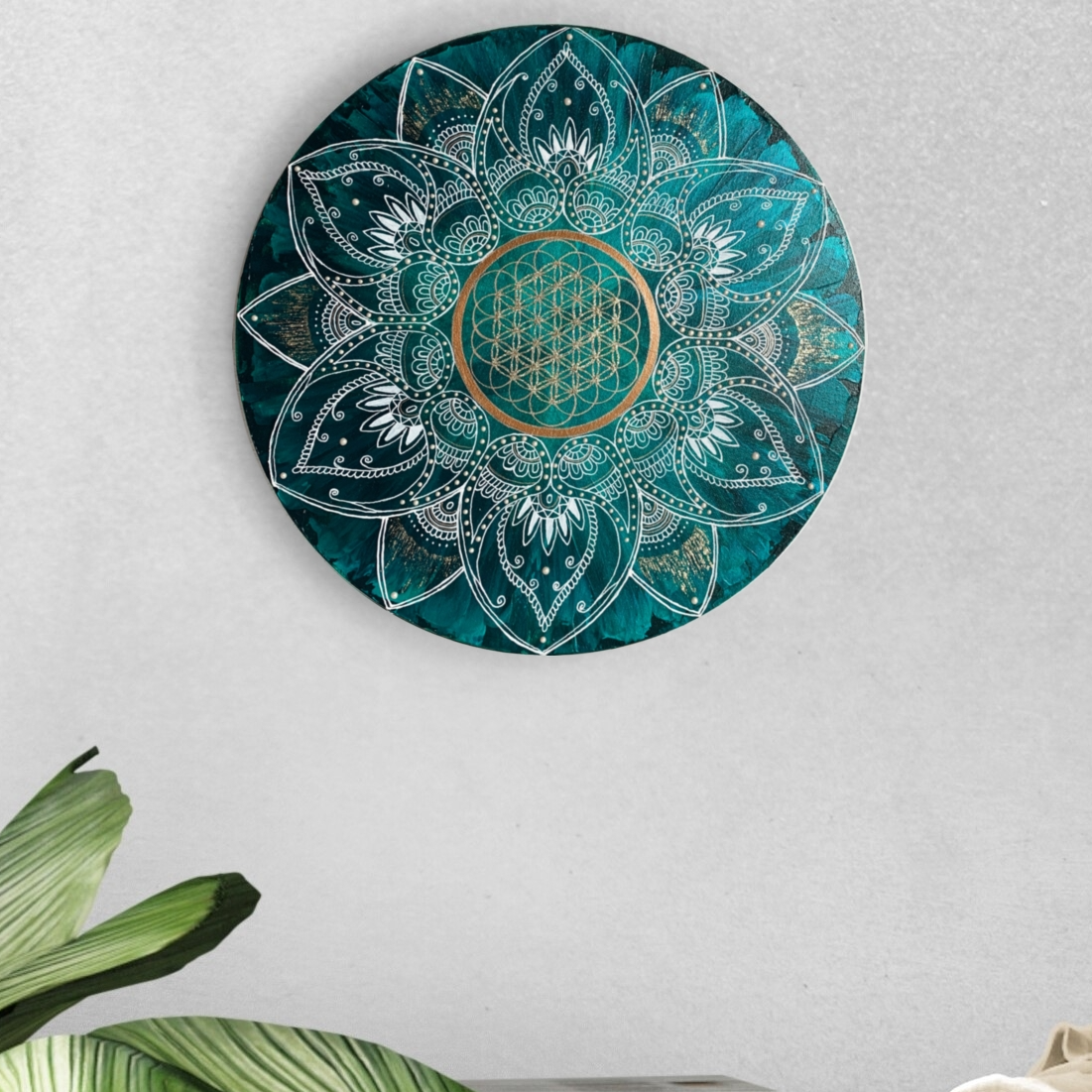 Mandala Flower of Life Sacred geometry spiritual painting Me - Inspire ...