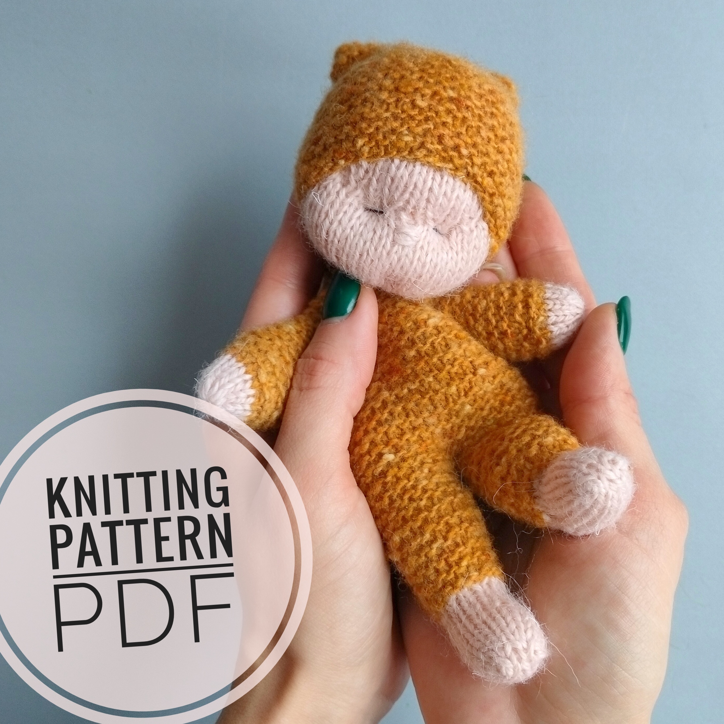 Knitting Doll Pattern, Knitted Baby Doll, Doll for Girls, Pa | Inspire ...