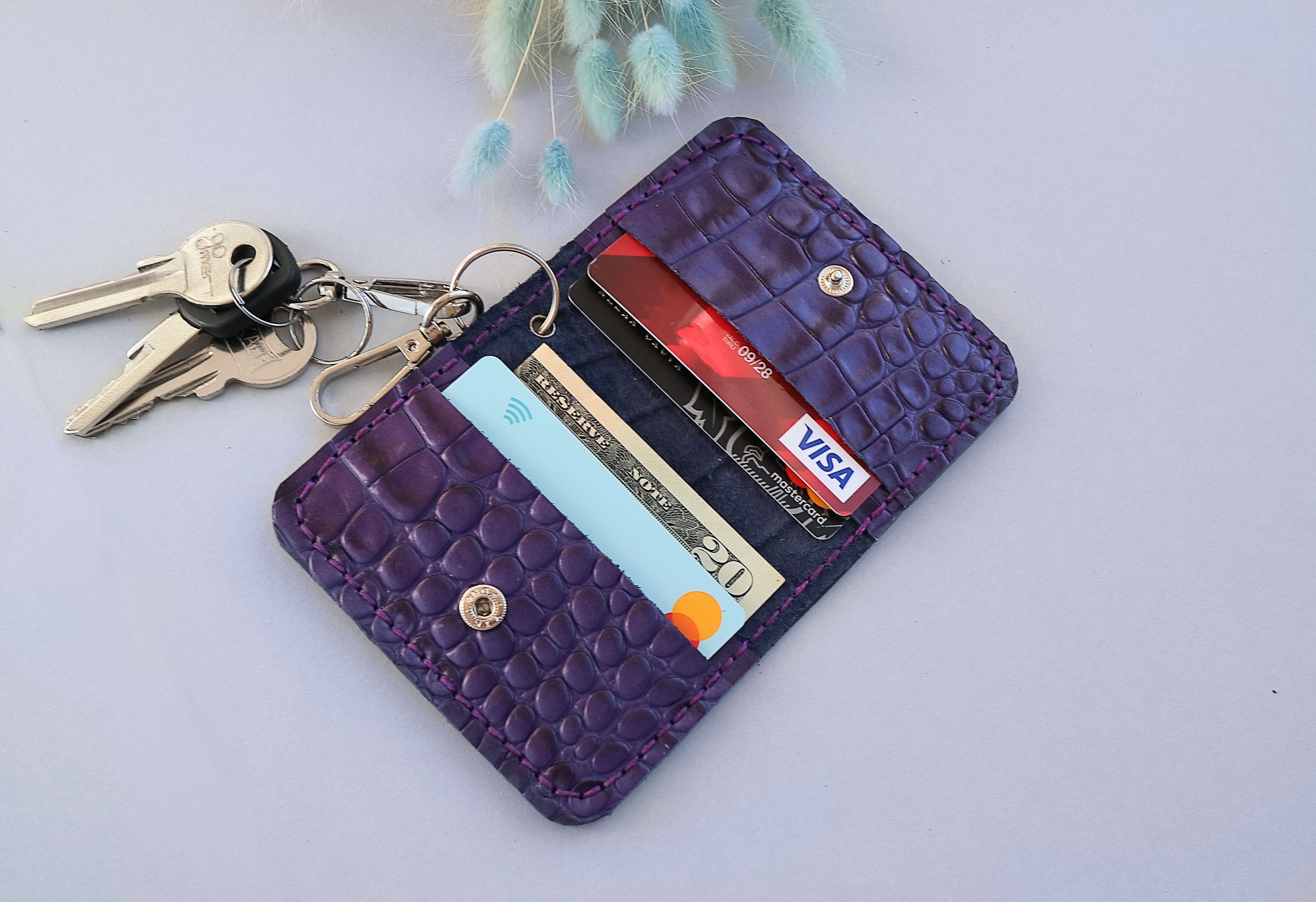 Keychain wallet for women - Credit Card Wallet - Slim Minima | Inspire ...