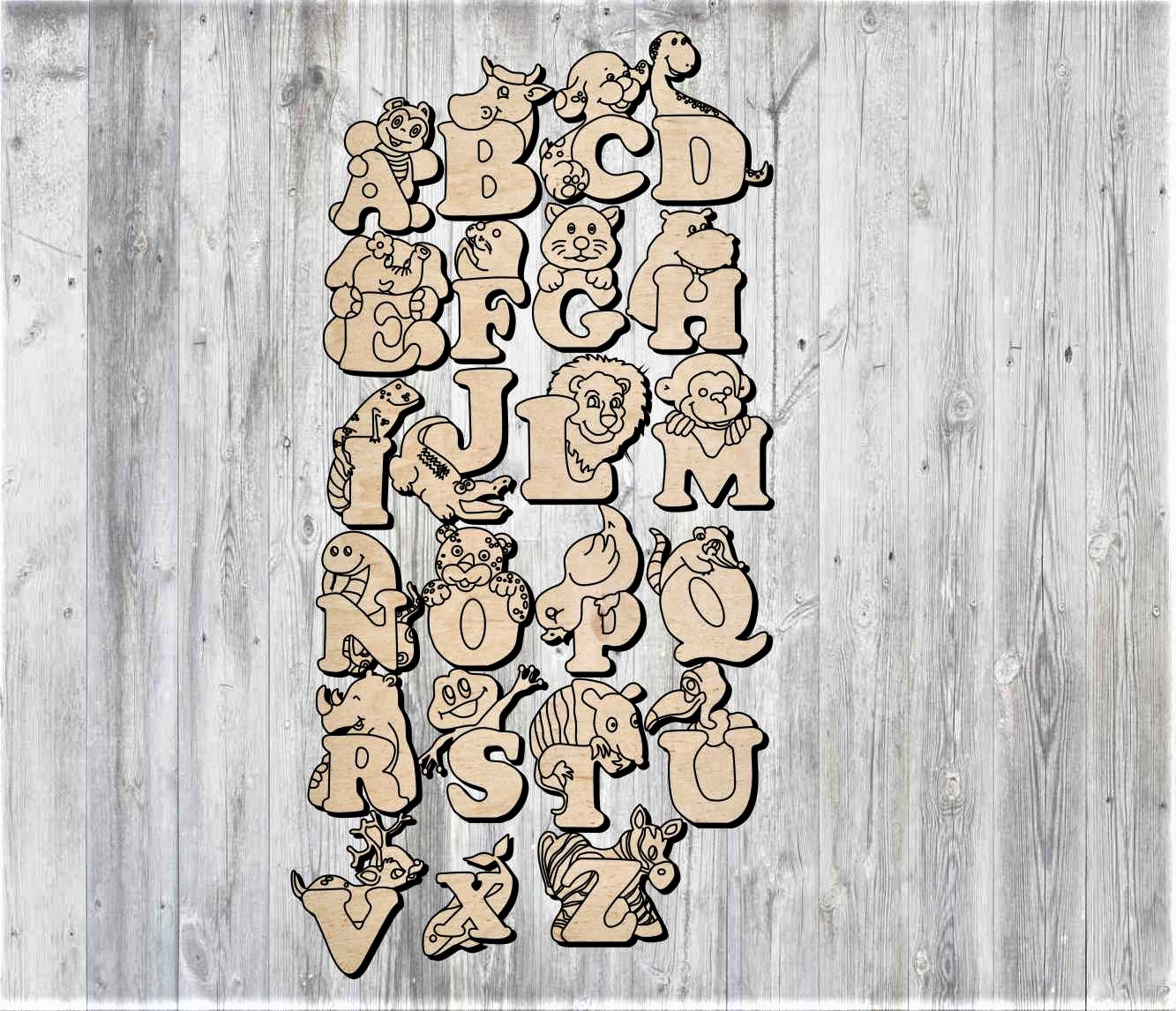 Digital Template Cnc Router Files Cnc Alphabet Files for Woo | Inspire ...