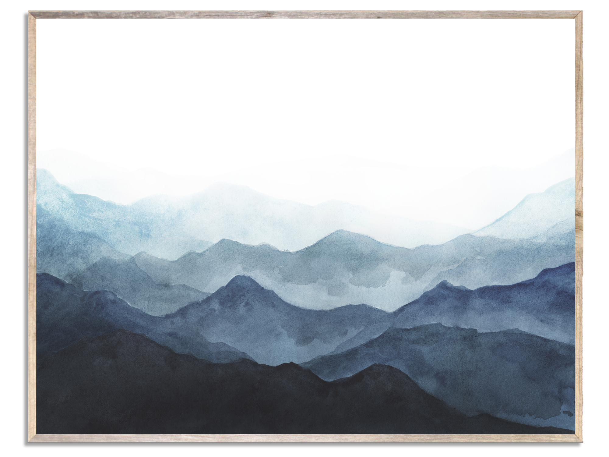 Blue Ridge Mountains Art Print Smoky Mountains Watercolor | Inspire Uplift