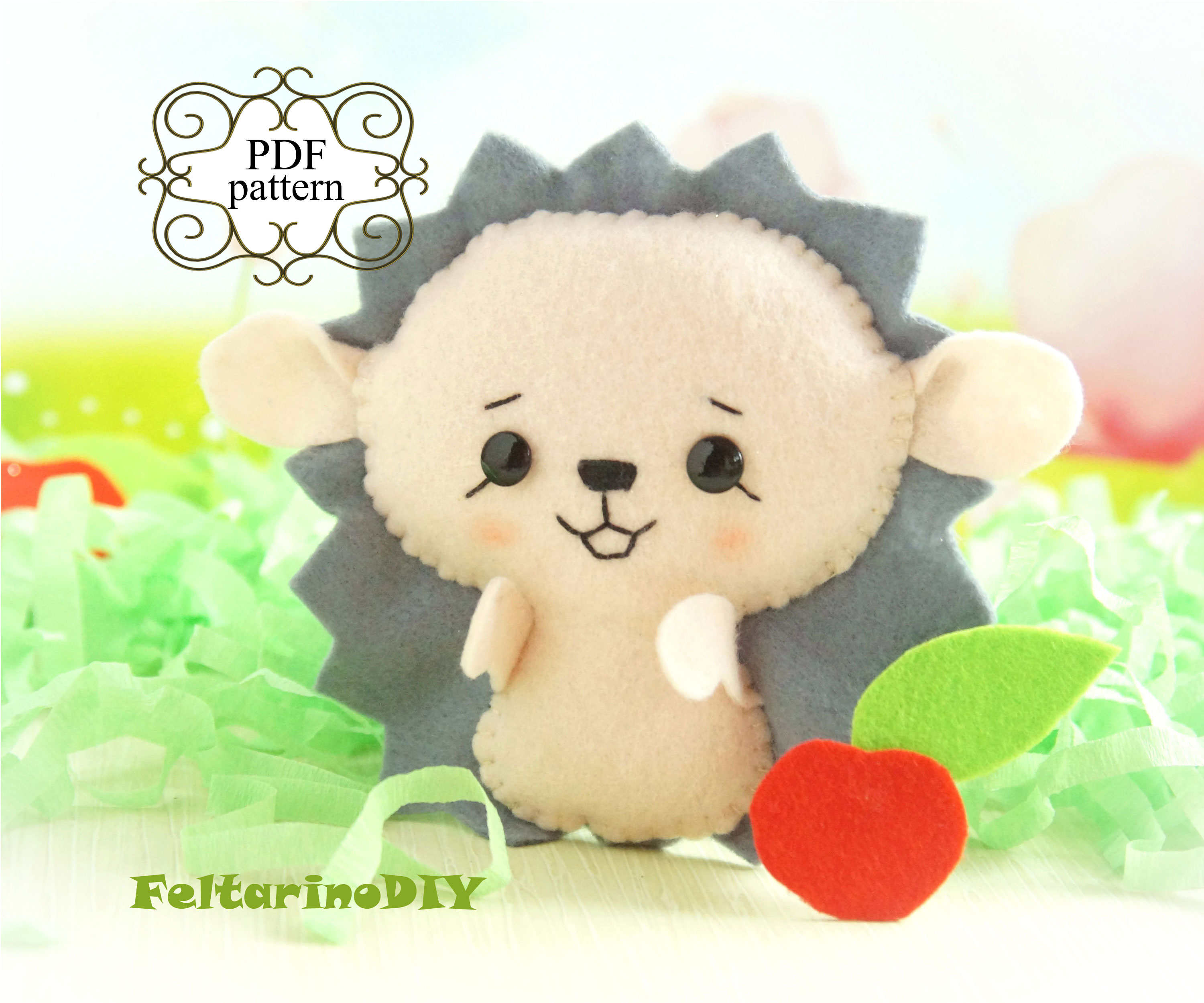 Felt hedgehog pattern, Felt animal pattern, Felt toy pattern | Inspire ...