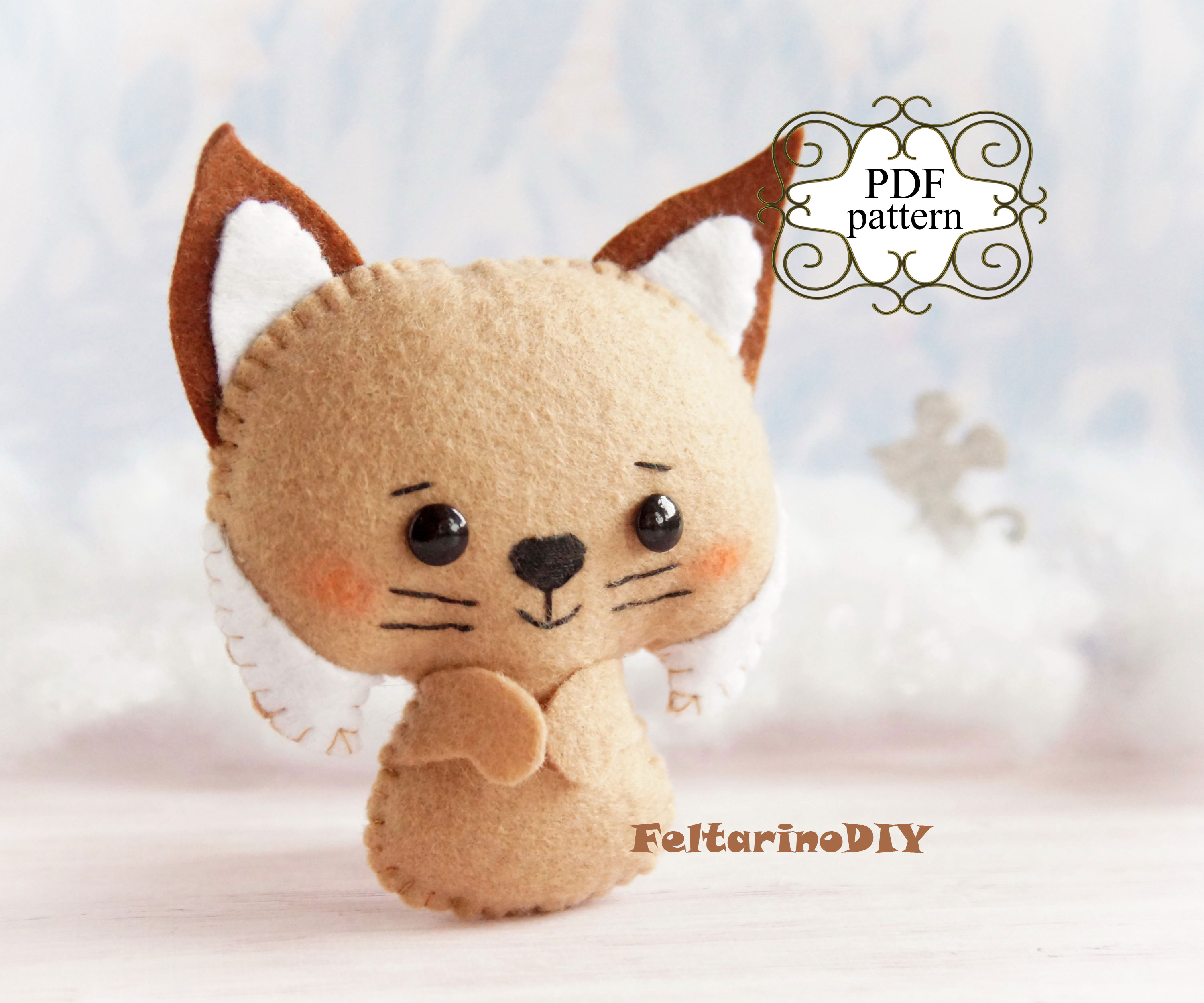 Felt lynx pattern, Felt animal pattern, Felt toy patterns, F | Inspire ...