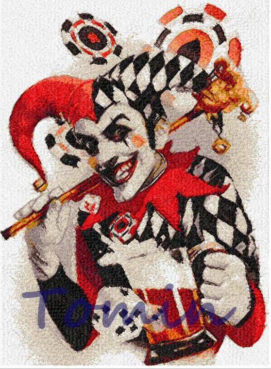 Joker photo stitch Machine Embroidery Design | Inspire Uplift