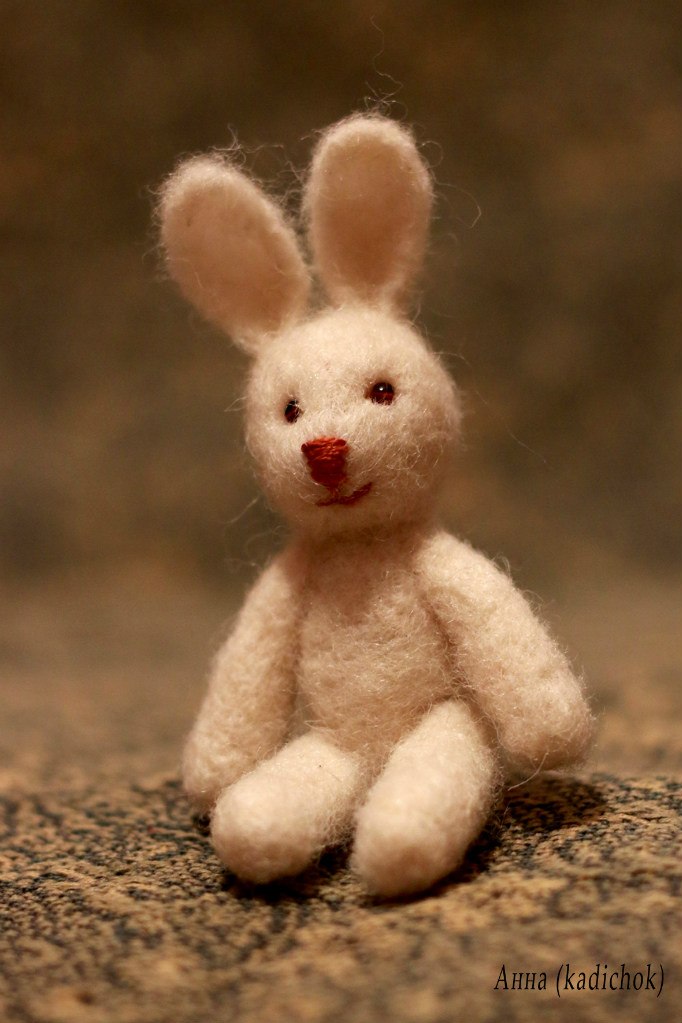 Handmade toy wool felting rabbit | Inspire Uplift
