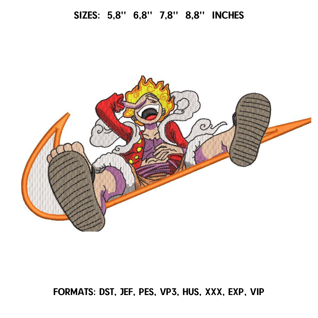 Monkey D Luffy Embroidery Design File/Anime Embroidery Desig | Inspire ...