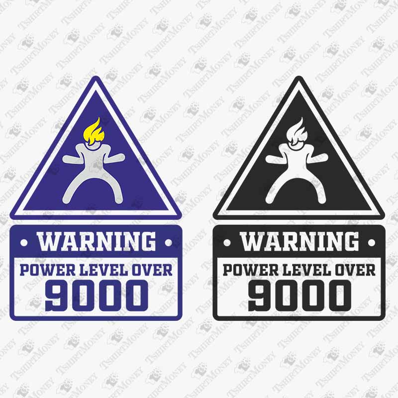 Power Level Over 9000 Anime Meme Funny SVG Cut File - Inspire Uplift