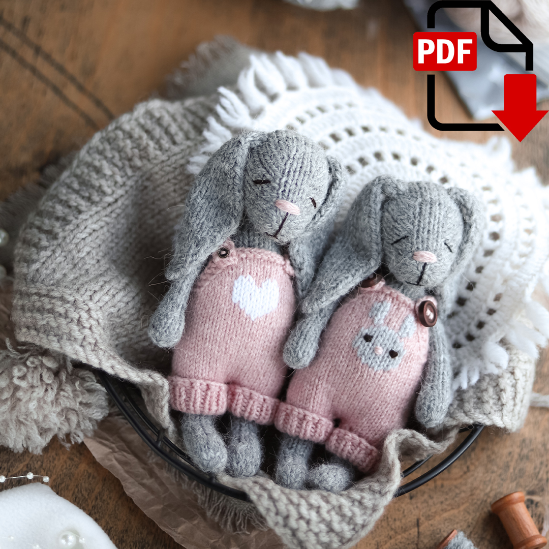 Knitted bunny pattern. Amigurumi tutorial. Knitting toys | Inspire Uplift
