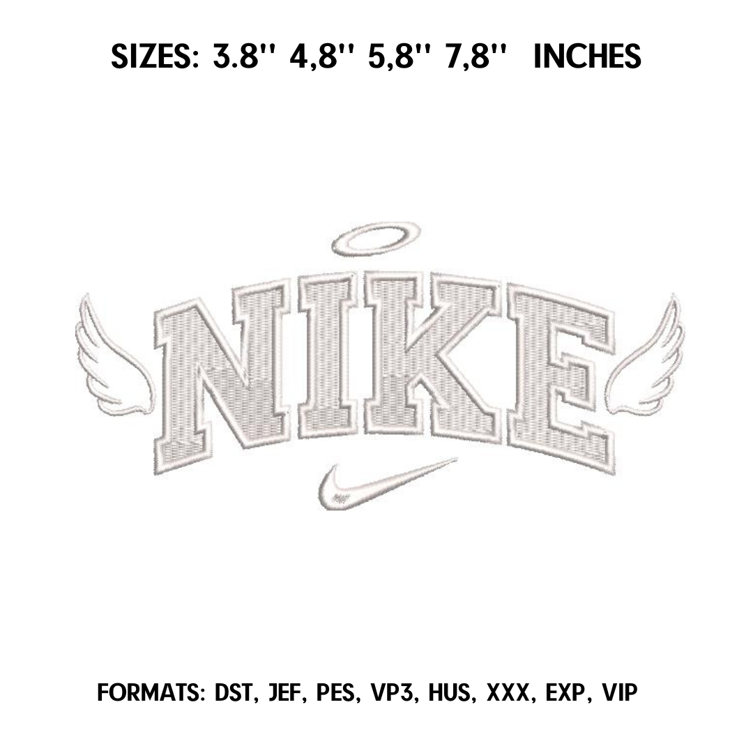 Nike Angel Embroidery Design File/ Trendy Anime Embroidery D | Inspire ...