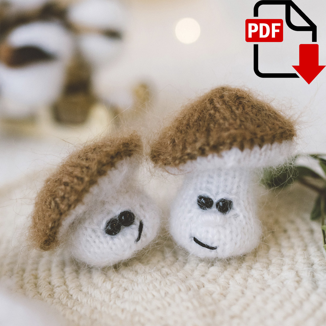 Tiny Mushrooms knitting pattern. Knitted Christmas tree deco | Inspire ...