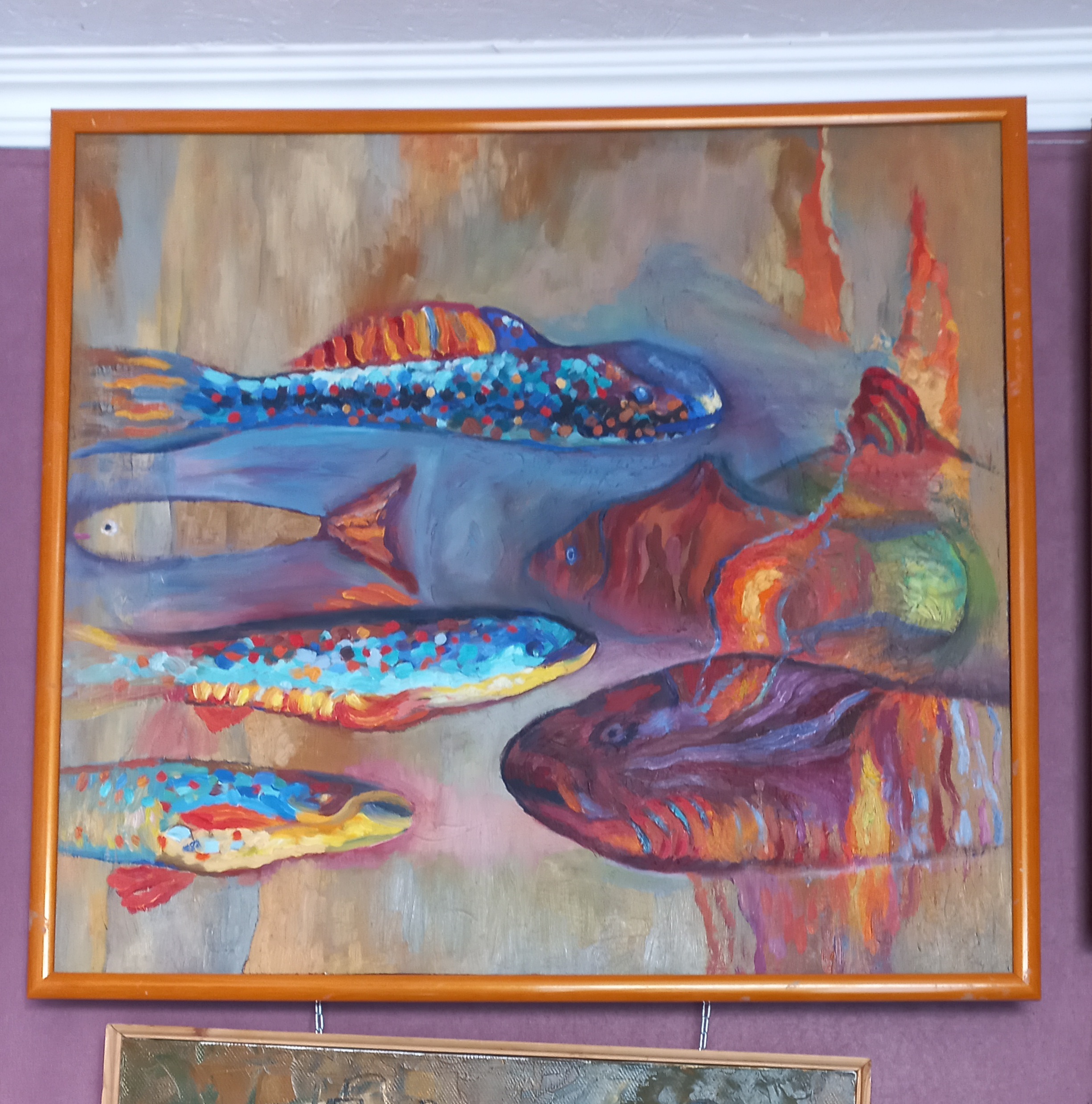 oil painting bright fantastic fish - Inspire Uplift