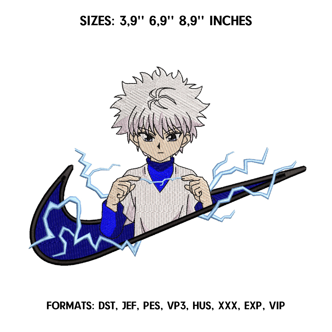 Killua Embroidery Design File/ Hunter x Hunter Anime Embroid - Inspire ...