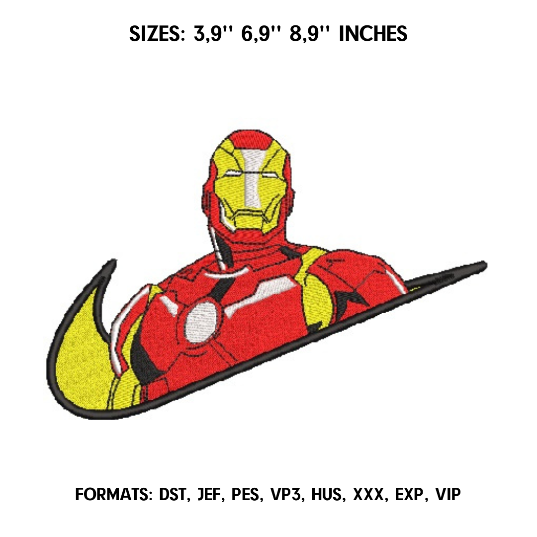 Iron Man Embroidery Design File/ Marvel Anime Embroidery Des | Inspire ...