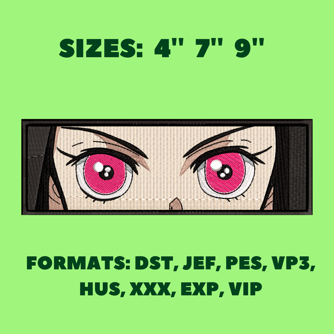 Nezuko eyes embroidery design, anime eyes embroidery, anime - Inspire ...