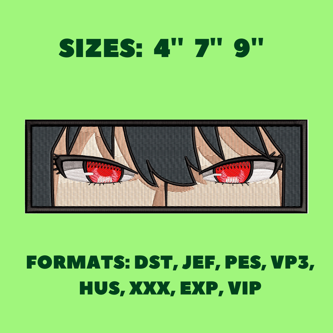 Yor Eyes embroidery design, anime eyes embroidery, anime pes | Inspire ...