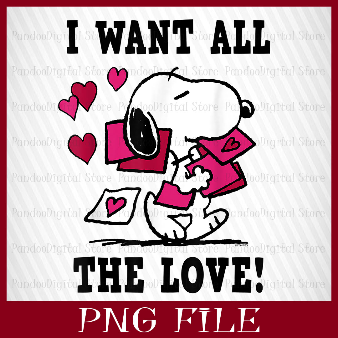 I want all the love! Snoopy Valentines PNG, Snoopy with love | Inspire ...