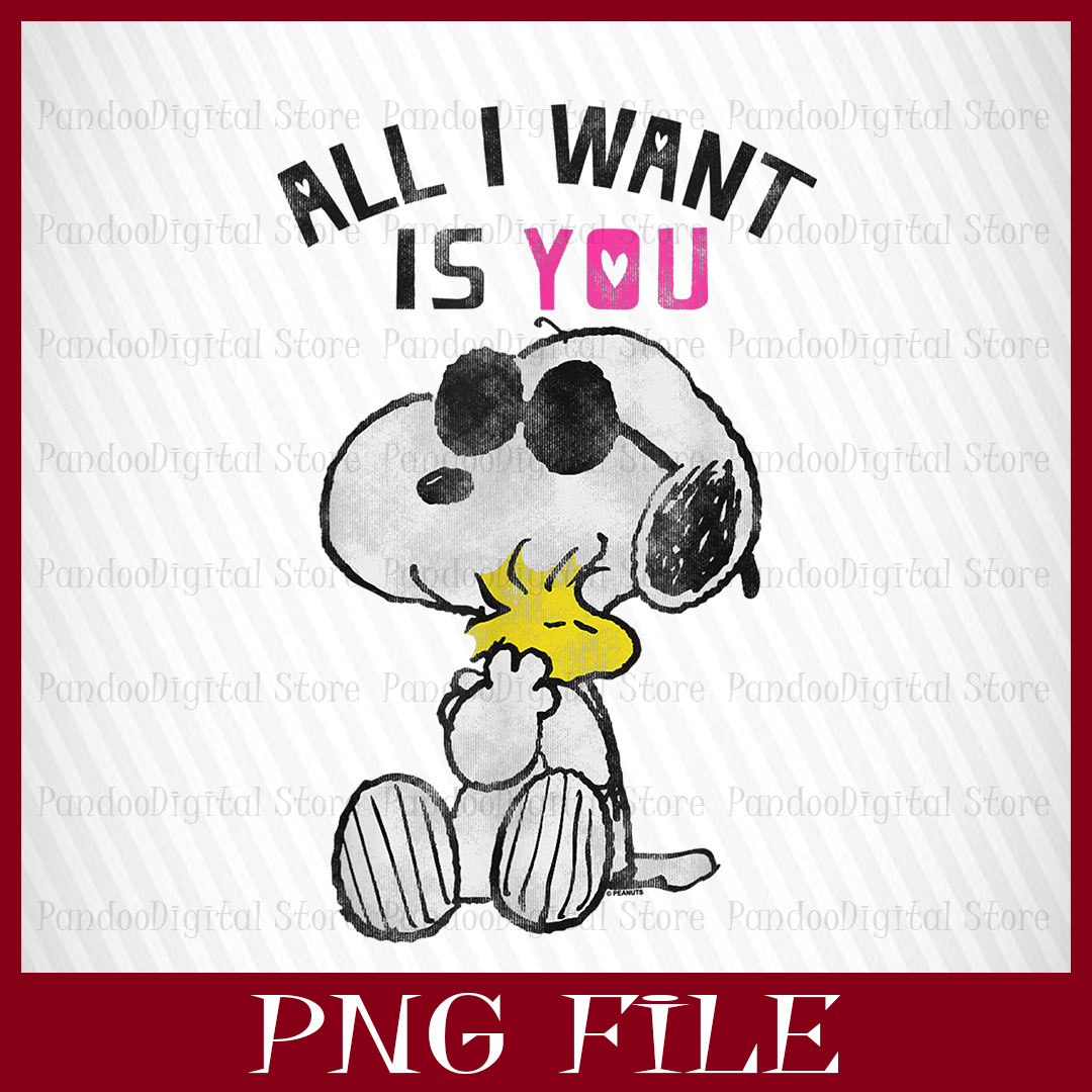 All I want is you, Snoopy Valentines PNG, Snoopy with friend | Inspire ...