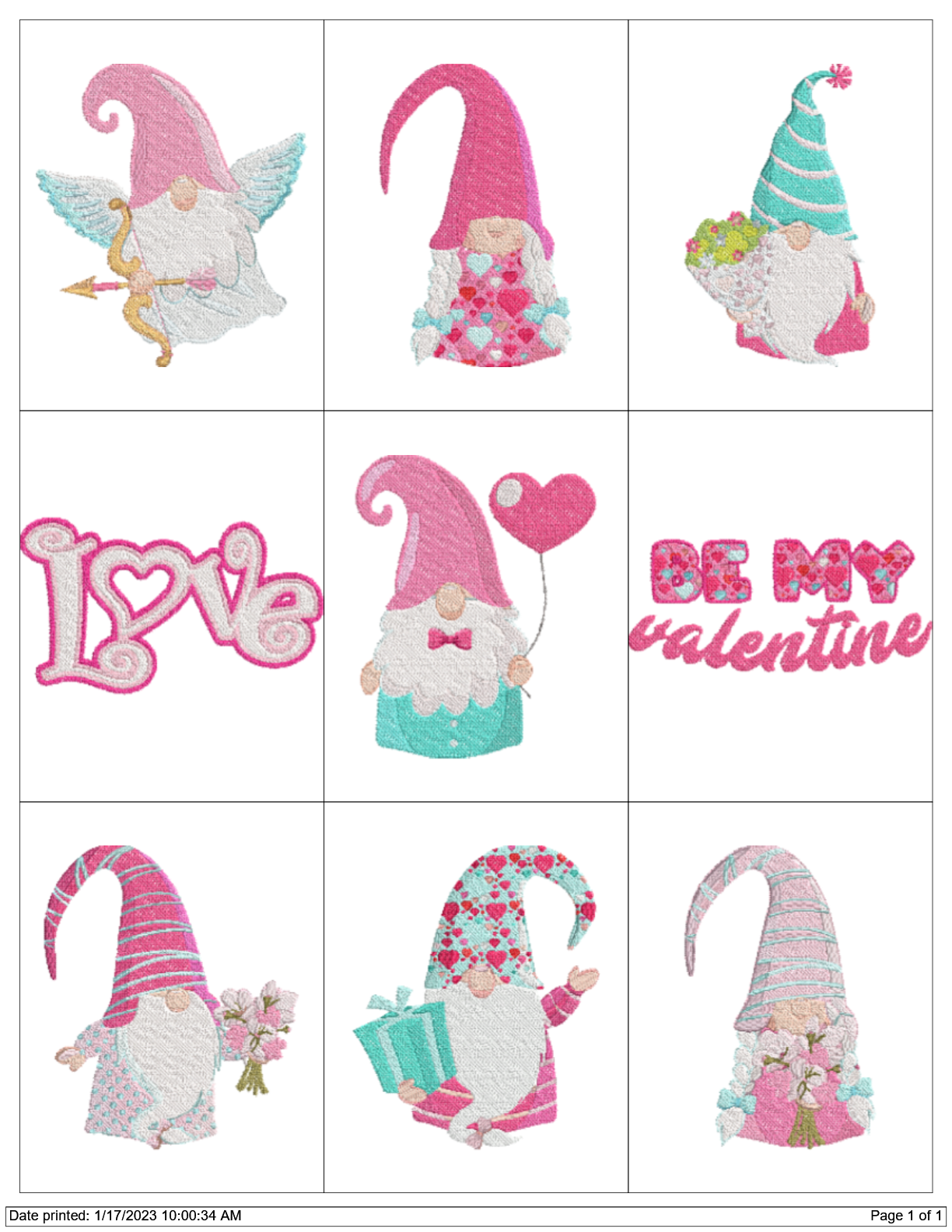 Collection Valentine's Day Gnomes Embroidery Machine Designs | Inspire ...