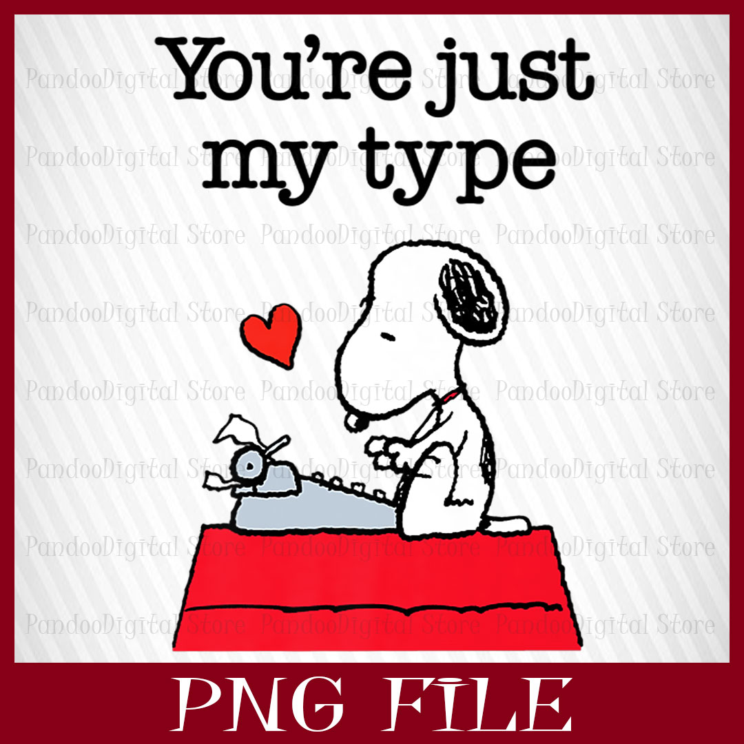You're just my type, Snoopy Valentines PNG, Snoopy with hear - Inspire ...