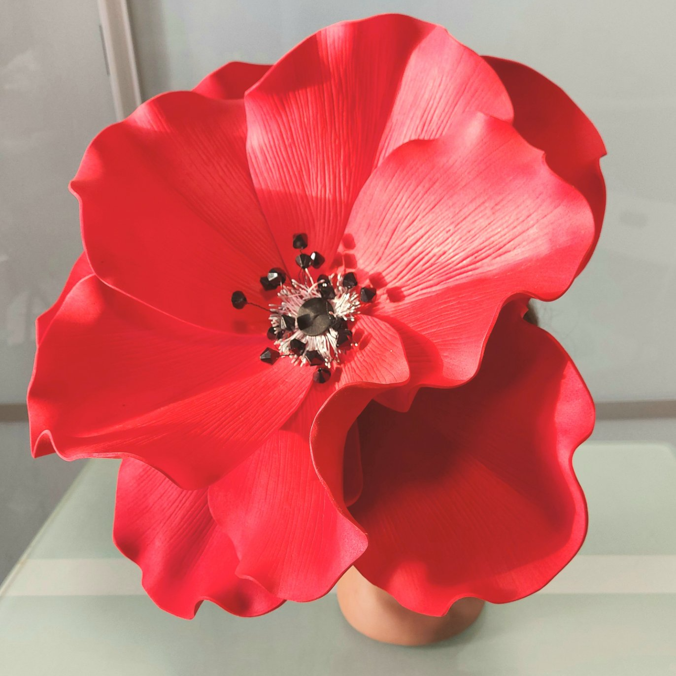 Large soft poppy hat Poppy headband, Red fascinator Festival | Inspire ...