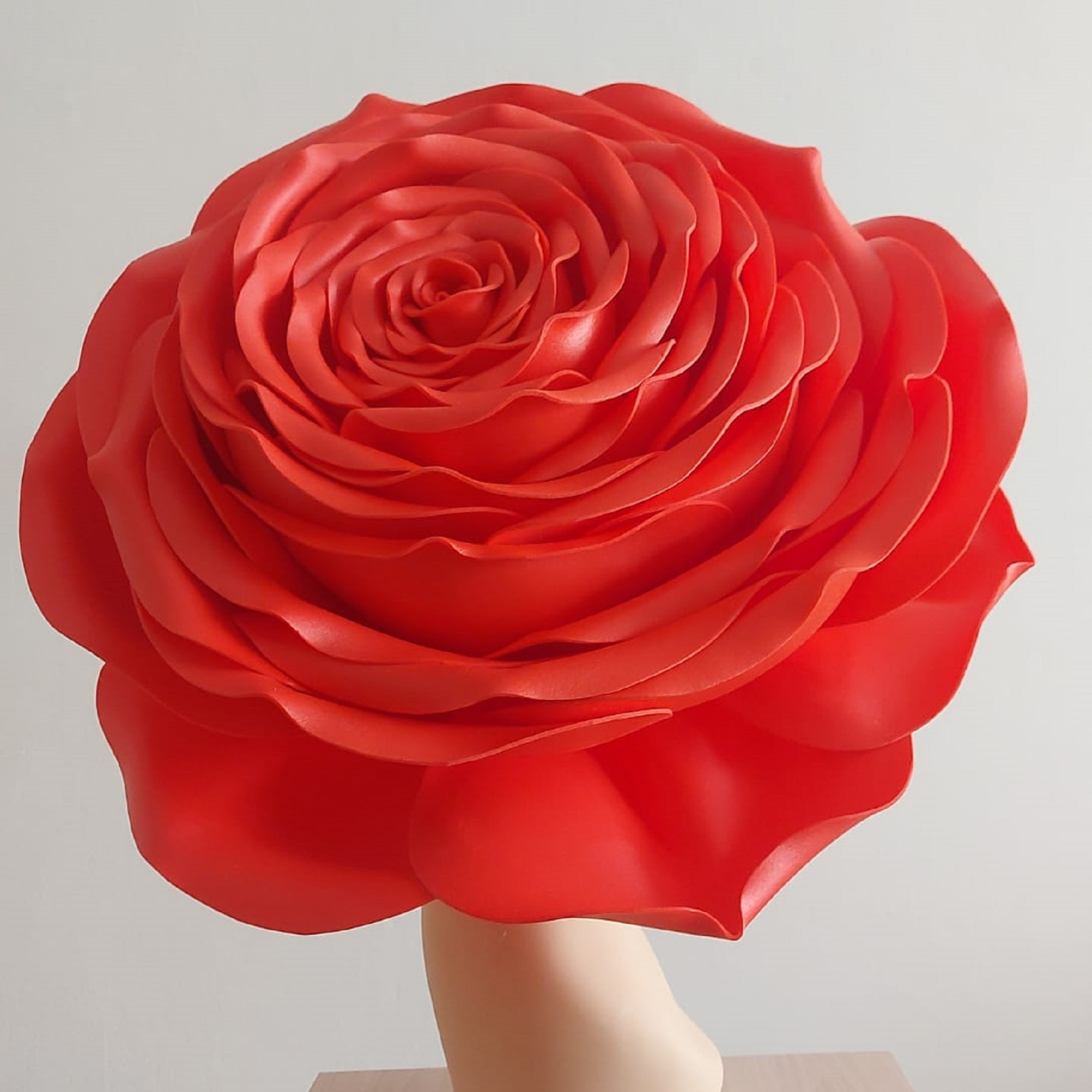Large Red Rose Kentucky Derby Hat, Wedding, Church Hat, Fest - Inspire ...