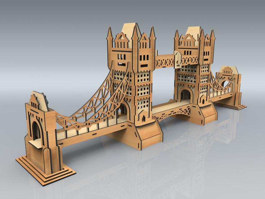 Digital Template Cnc Router Files Cnc Bridge Files for Wood | Inspire ...