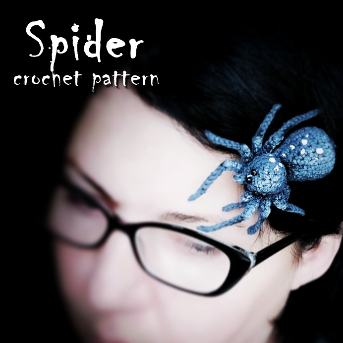 Spider crochet pattern, crochet brooch, amigurumi insect | Inspire Uplift