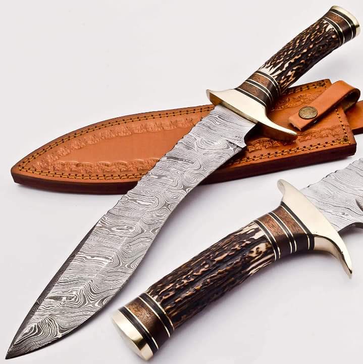 CarbonSteel knife, Hunting knife with sheath, fixed blade Ca | Inspire ...