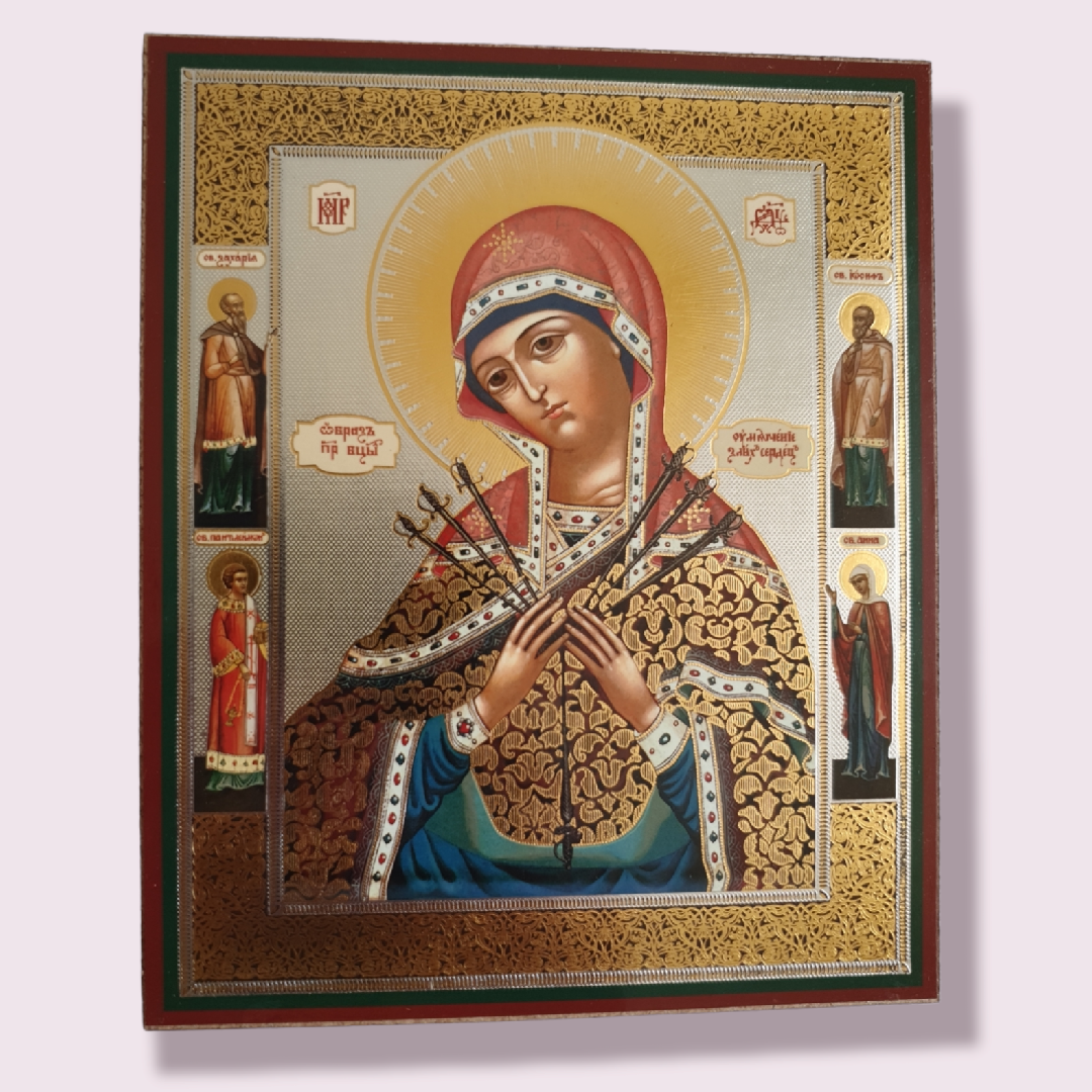 The Seven Sorrows of Mary icon | Orthodox gift | Inspire Uplift