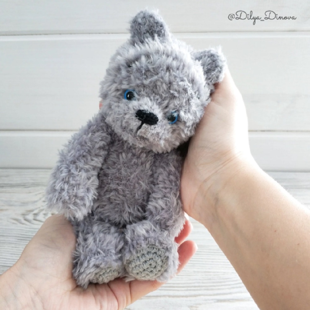 Crochet pattern wolf amigurumi plush gray wolf toy stuffed a | Inspire ...