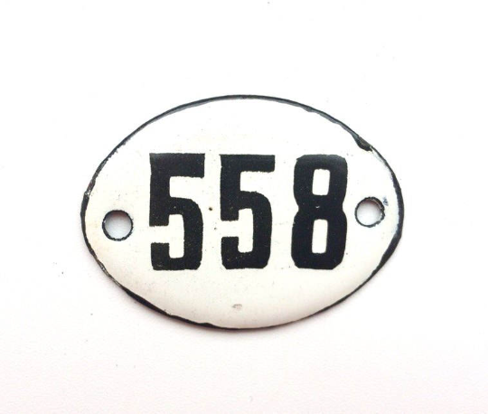 Apartment white black number sign 558 - vintage small addres | Inspire ...