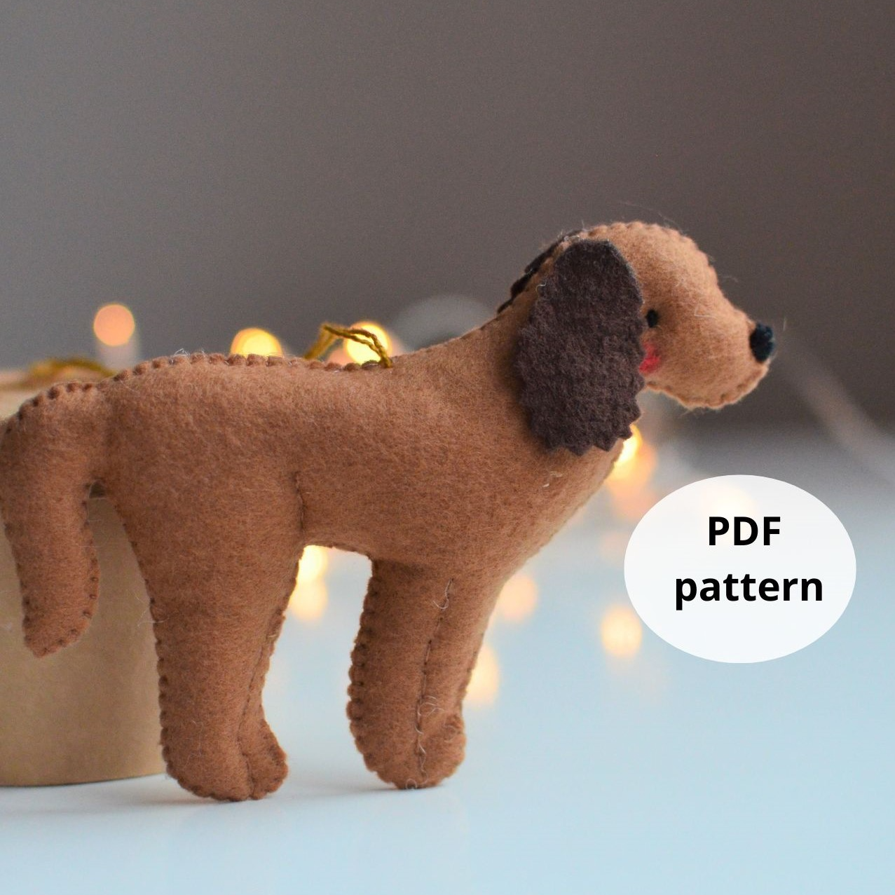 PDF Dog ornament Pattern , hand sewing patterns, puppy plush | Inspire ...