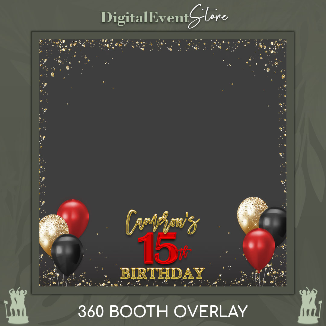 360 Ballons Birthday Classical Overlay Colored Ballons Photo | Inspire ...