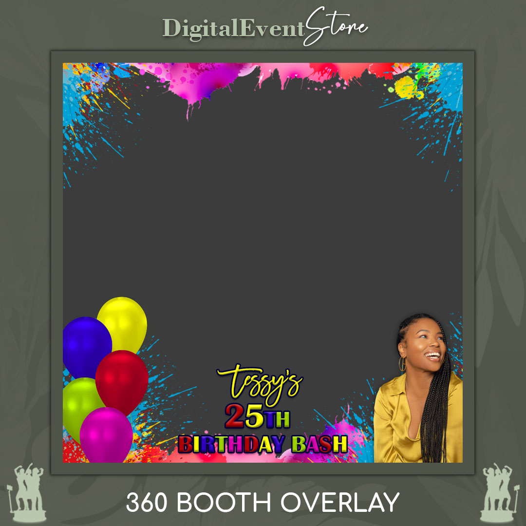 360 Colorful Birthday Bash Overlay Colorful Ballons Party To Inspire Uplift