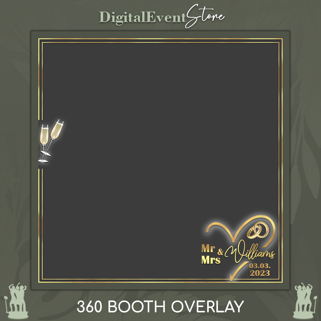 360 Gold Wedding Overlay Wedding Rings Photo Booth Wedding V | Inspire ...