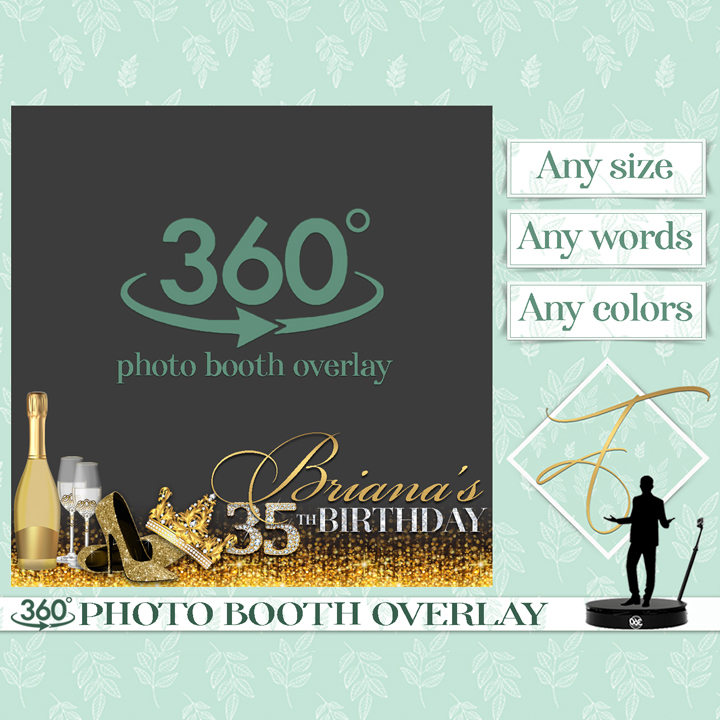 35th Birthday 360 Overlay Birthday 360 Booth Boomerang Overl | Inspire ...
