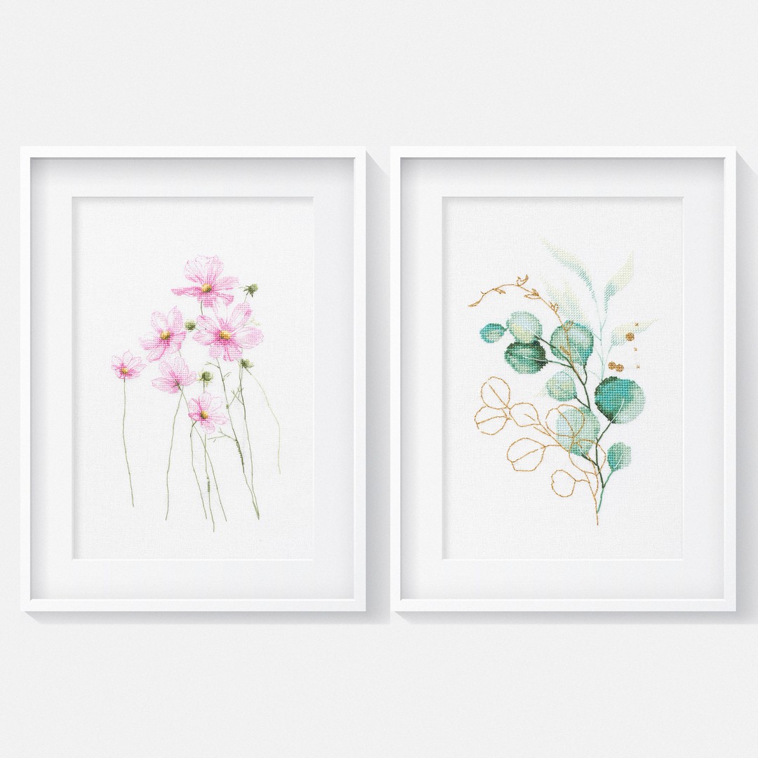 Set of 2 botanical patterns - Inspire Uplift