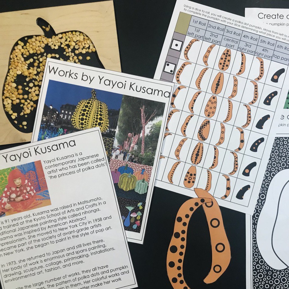 Digital set Yayoi Kusama Pumpkin with polka dots Montessori - Inspire ...
