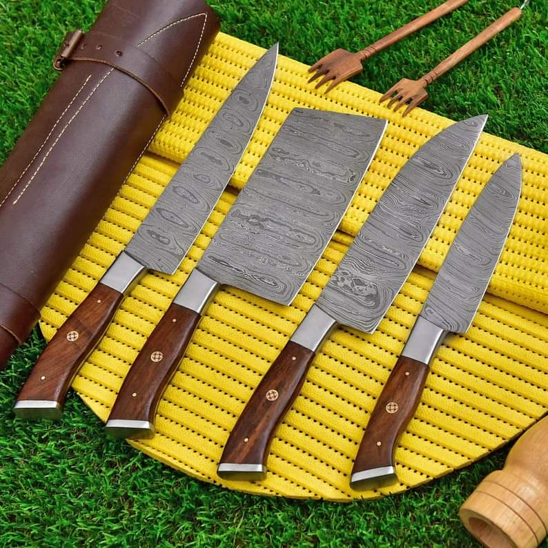 Carbon steel Chef Set Of 4Pieces ,Custom Handmade Chef Set , | Inspire ...