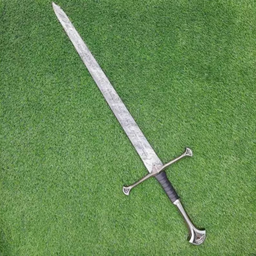 Anduril Sword, Damascus Steel Anduril Sword of Narsil King | Inspire Uplift