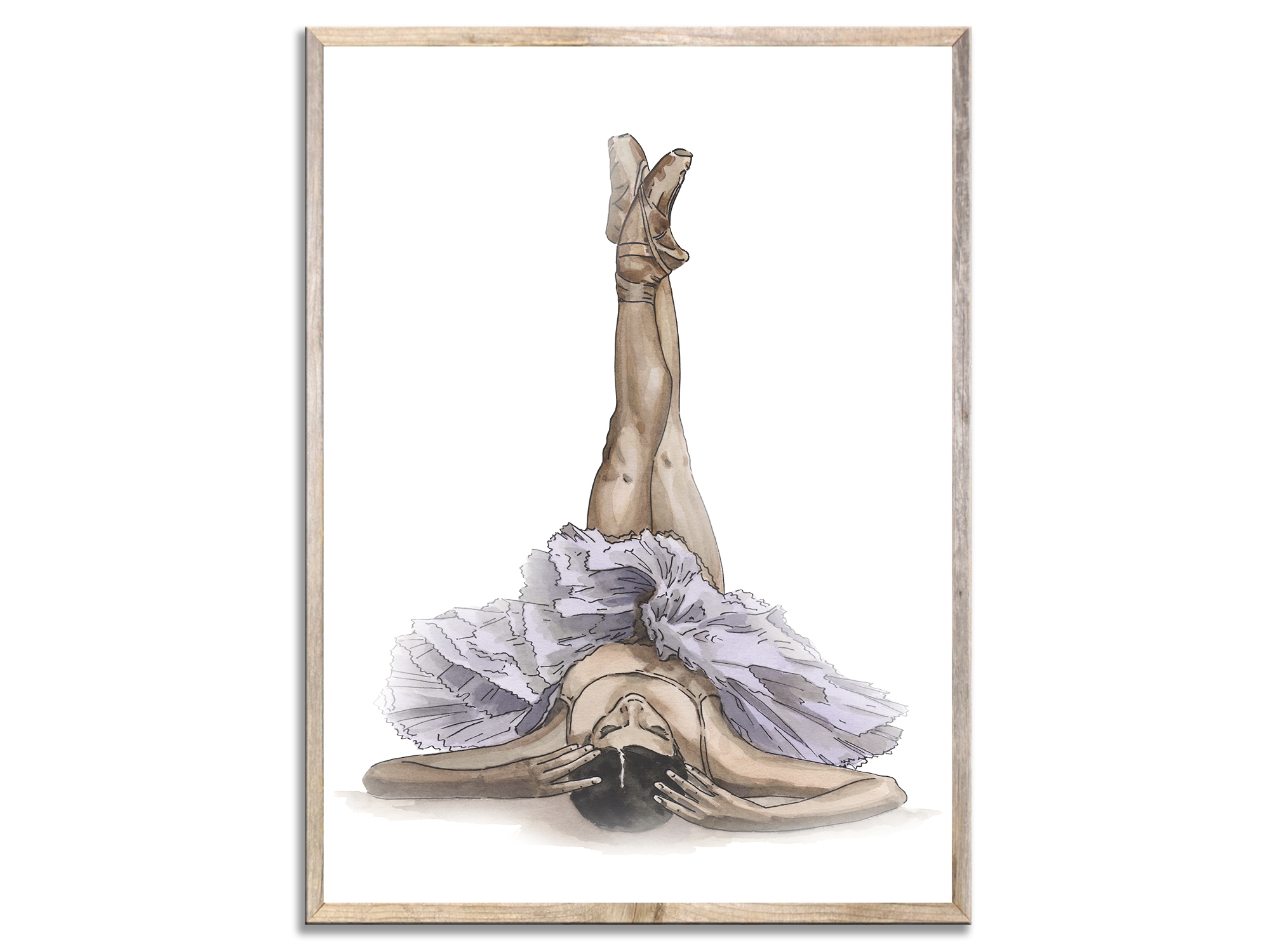Ballerina Wall Art Ballet Dancer Watercolor Painting Legs | Inspire Uplift