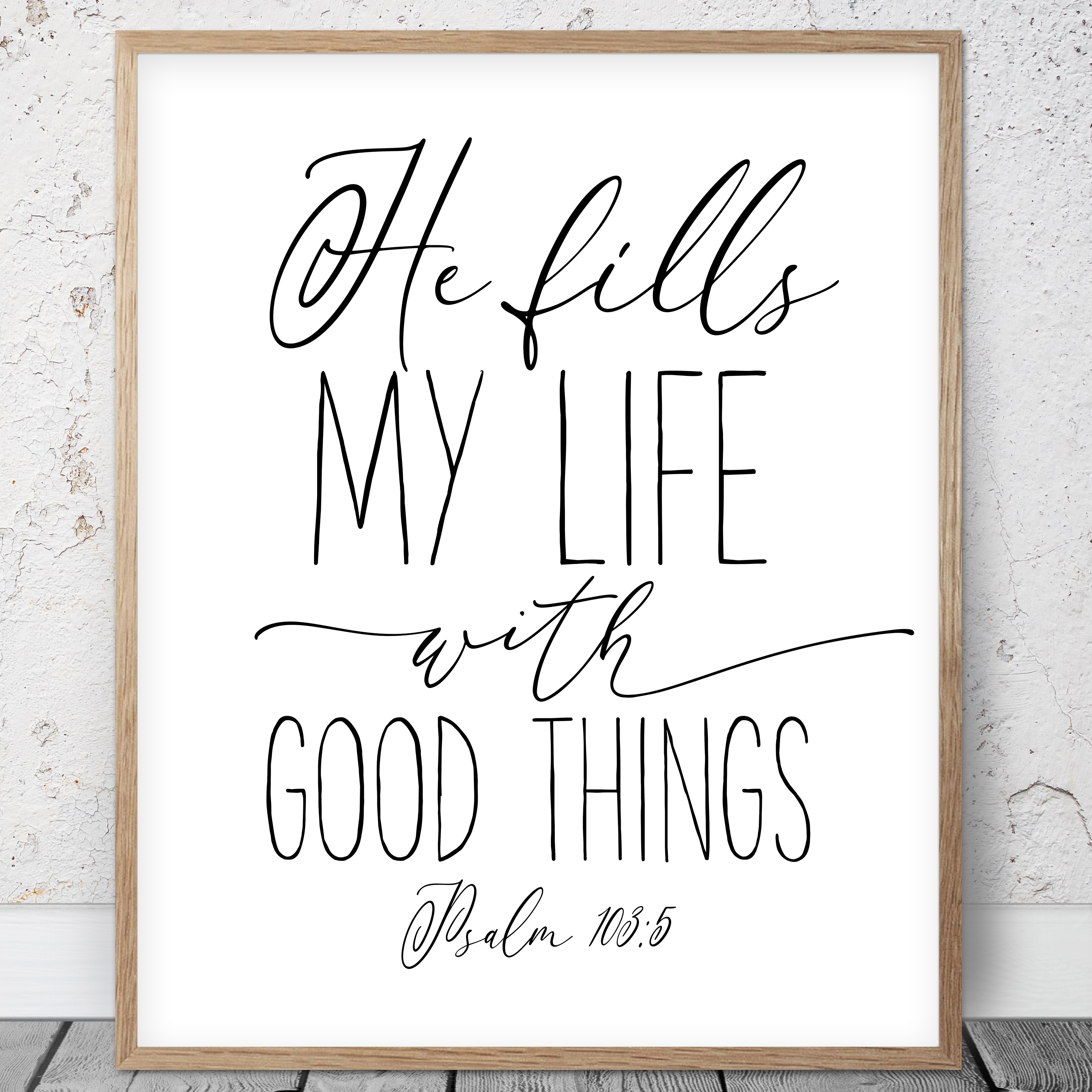 He Fills My Life With Good Things, Psalm 103:5, Nursery Bibl | Inspire ...