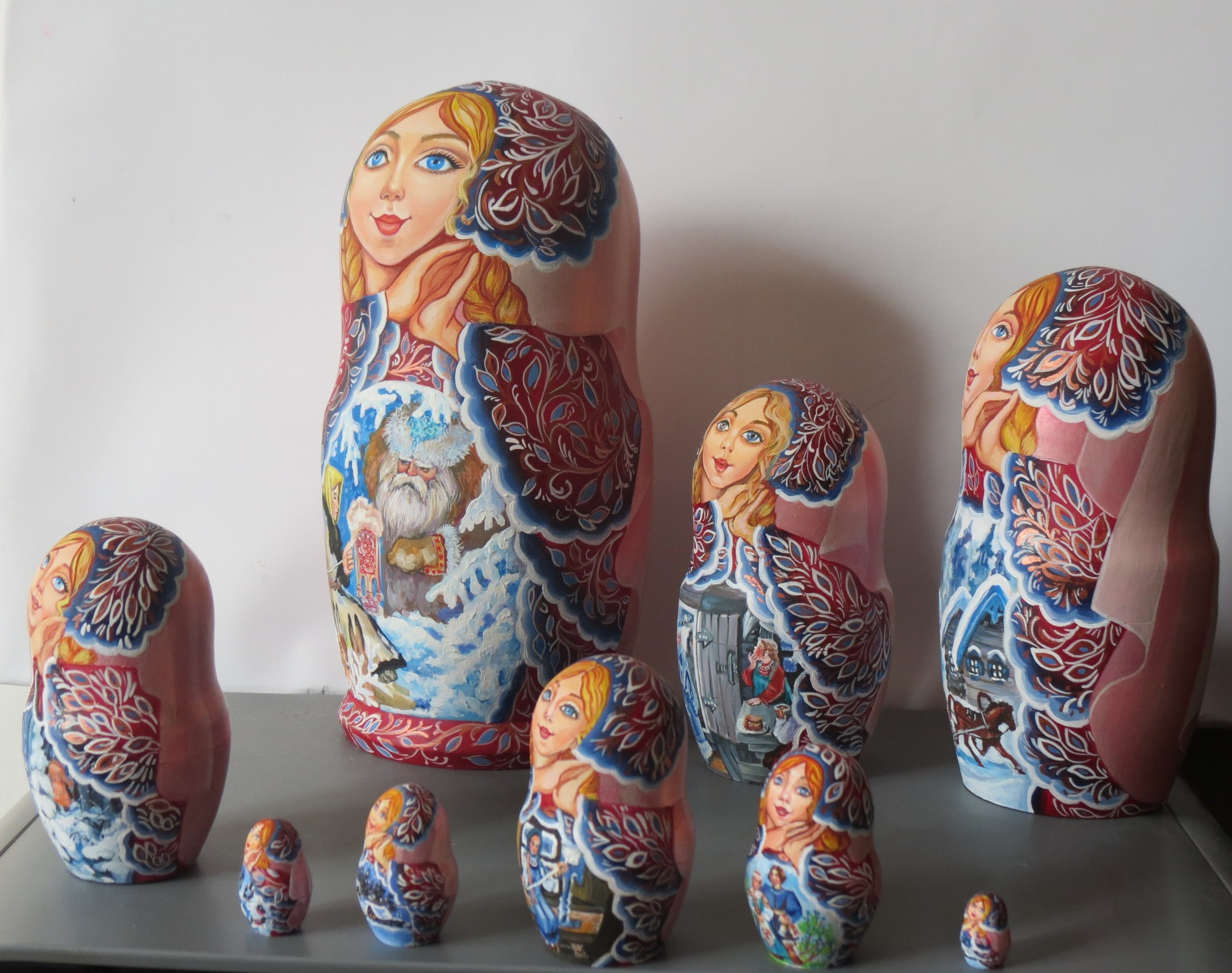 Morozko Russian winter fairy tale matryoshka 10 nesting doll | Inspire ...