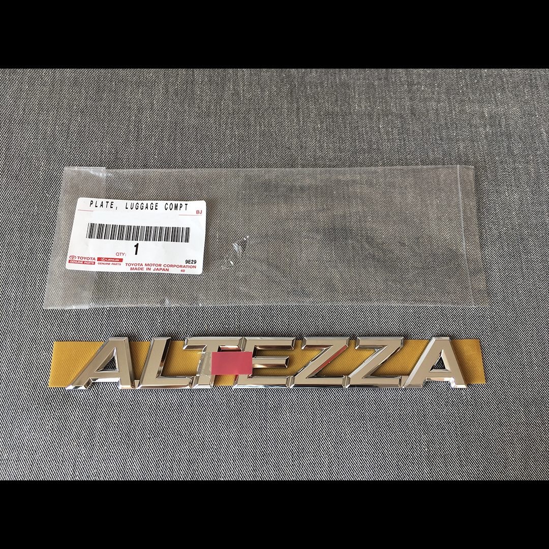 Toyota Genuine Altezza Chrome Rear Emblem Badge - Inspire Uplift