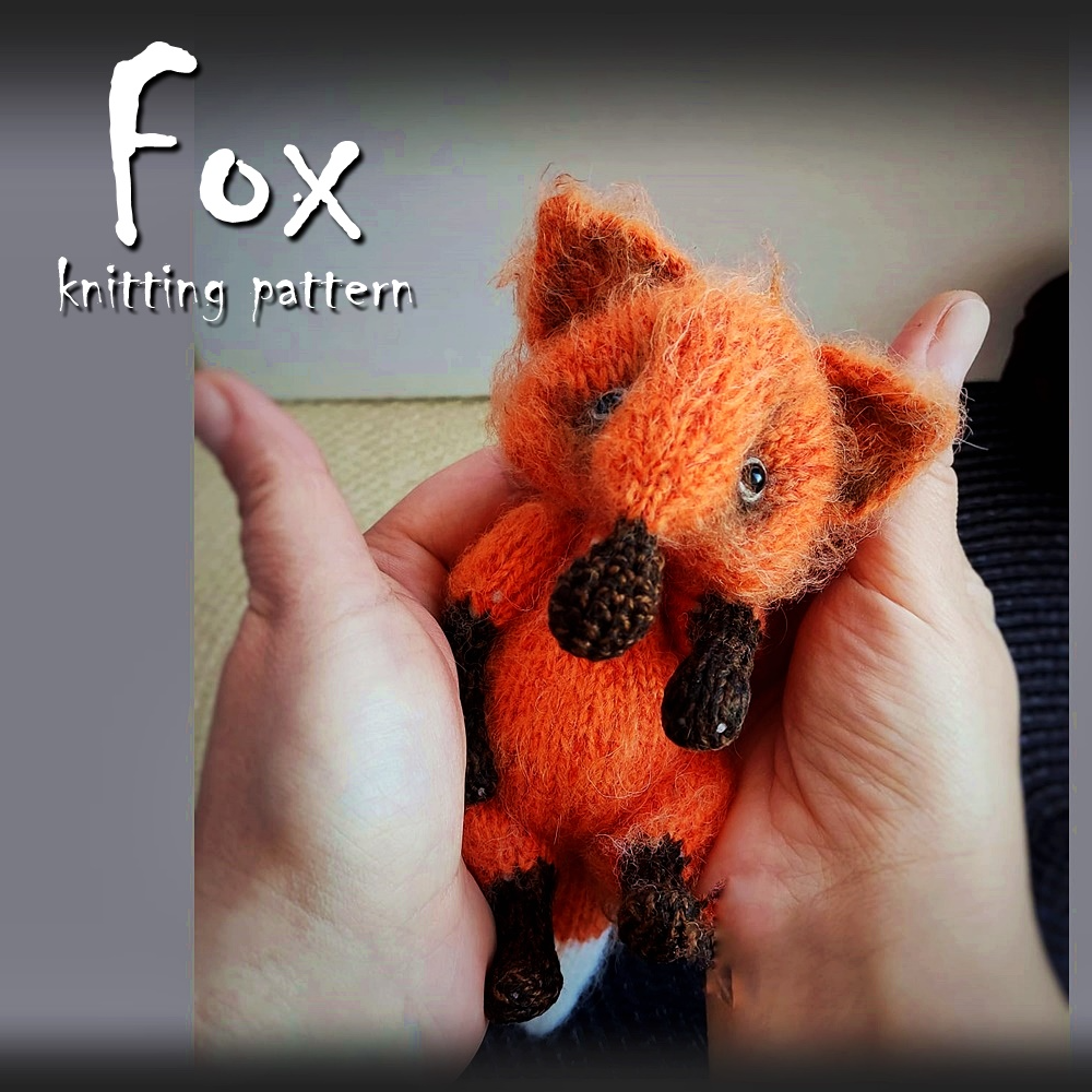 Fox knitting pattern, red fox toy pattern, amigurumi toy diy - Inspire ...