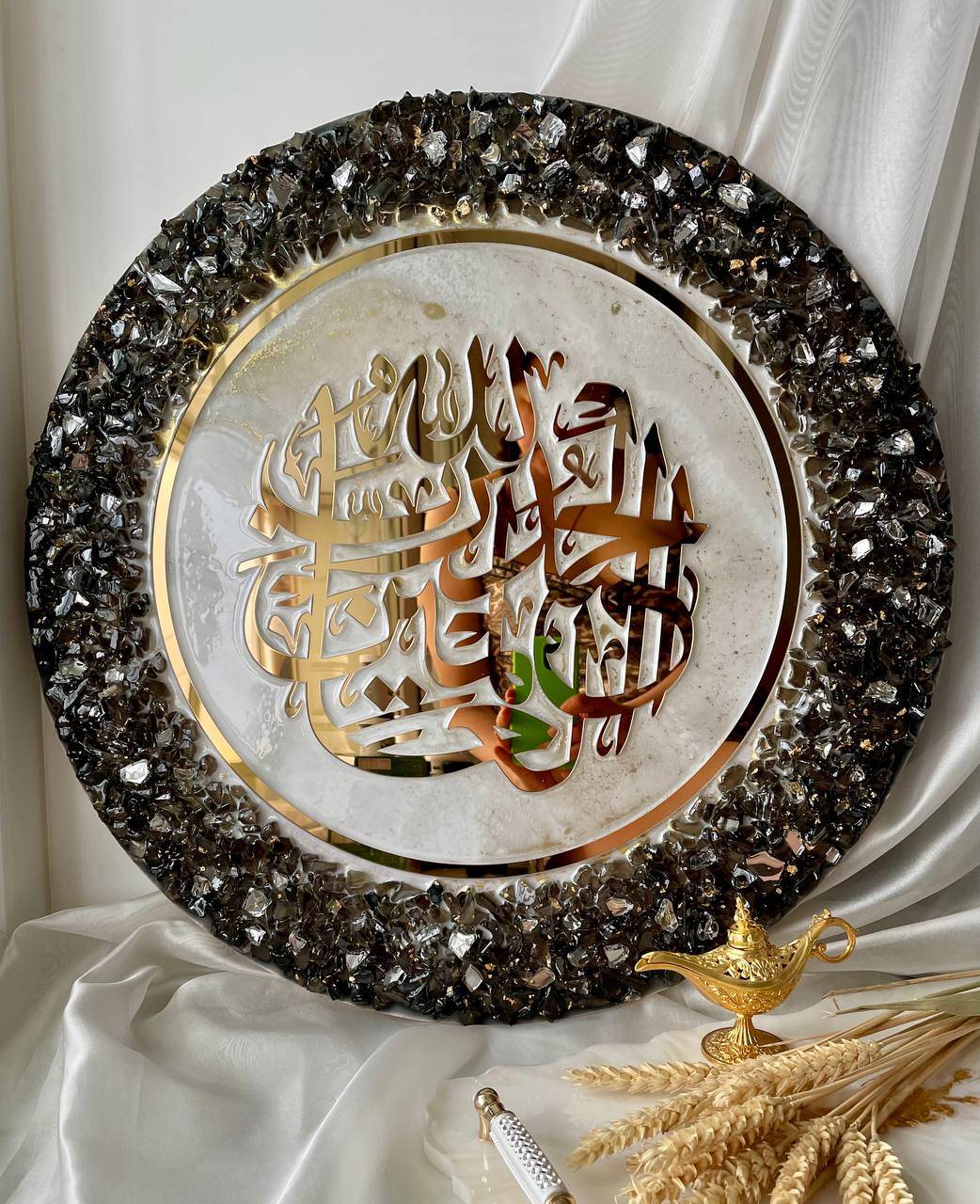 Arabic wall clock Islamic wall art Ramadan decoration | Inspire Uplift