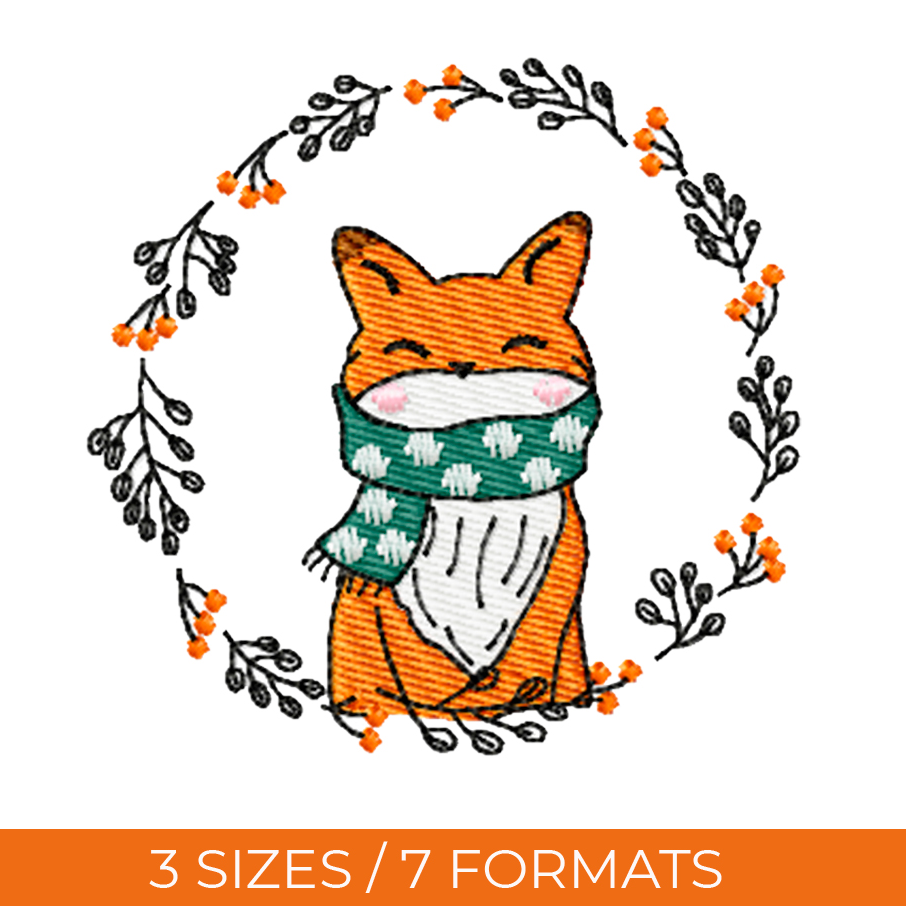 Fox, Embroidery machine file, Embroidery design, Fox embroid | Inspire ...